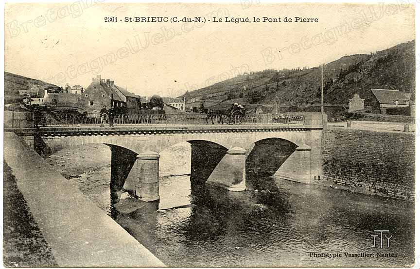 saint-brieuc - cartes postales anciennes - pont du legue - bretagneweb.com